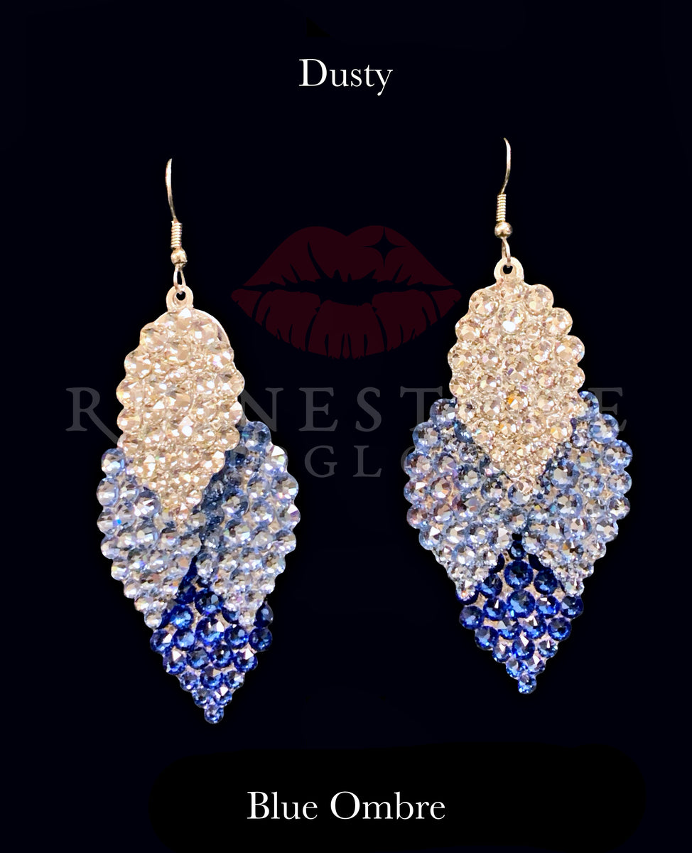 Dusty Full Leaf Ombre - Blue – Rhinestone Lipgloss