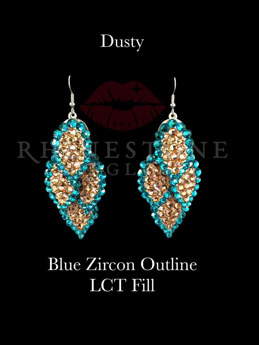 Dusty Blue Zircon Outline Honey Fill – Rhinestone Lipgloss