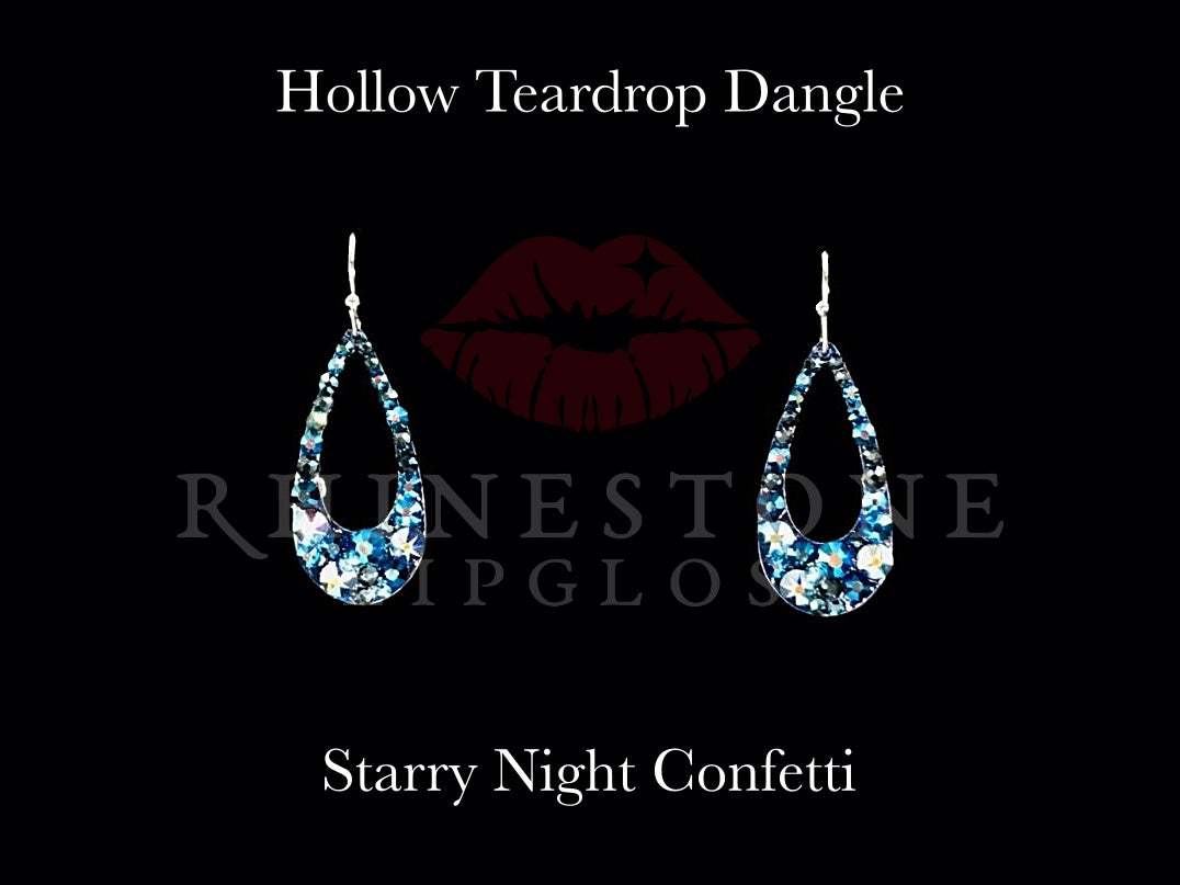 Hollow Dangle Confetti Starry Night – Rhinestone Lipgloss