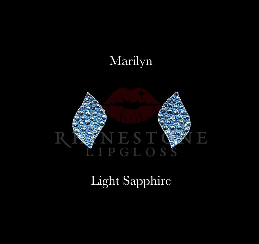 Marilyn Light Sapphire Earrings – Rhinestone Lipgloss