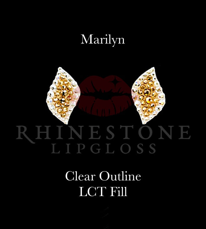 Marilyn - Clear Outline, Light Colorado Topaz Fill Earring – Rhinestone ...