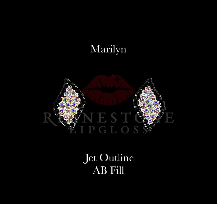Marilyn - Jet Outline, AB Fill – Rhinestone Lipgloss